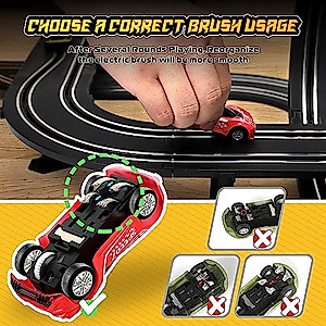 Slot Car Race Track Sets Toys for Kids with 4 Slot Cars & 22 FT Dual Racing Game Lap Overpass Track, High-Speed Race Car Track Toys for Boys, Gifts for 5 6 7 8 9 10 11 12+ Boys Girls