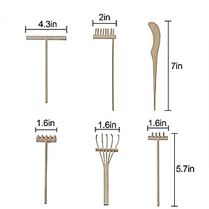 KEILEOHO 12 PCS Mini Zen Garden Rakes, DIY Sand Zen Garden Tools for Office, Tasteful and Elegant Zen Garden Accessories for Home Gift Garden Decor Serenity and Spiritual Meditation