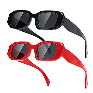 TIANYESY Sunglasses Women Square Men Trendy Show shades Retro fashion vogue UV Protection