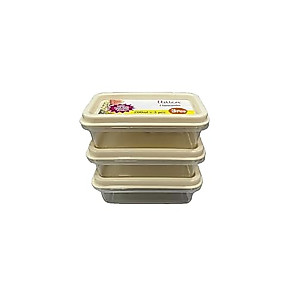 Unica Food Storage Container with Airtight Lid, Nestable Storage Boxes for Cereal, Snacks, BPA-Free, Microwave, Dishwasher & Freezer Safe, Set of 3, 7 oz, 2.94x2.94x1.58 in