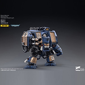 Pipigirl JoyToy × Warhammer Genuine License 1/18 Soldier Action Figures, 4inch Army Military Extreme Warrior Models Kits(Ultramarines Venerable Dreadnought)
