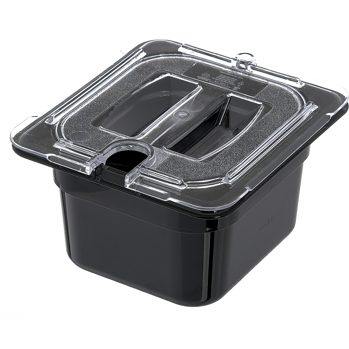 Carlisle FoodService Products 10311U07 StorPlus Sixth Size Polycarbonate Universal Handled Notched Food Pan Lid, Clear