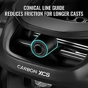 Piscifun Carbon XCS Baitcaster Reel, 5.5 oz Baitcasting Fishing Reel, 8.1:1 Gear Ratio & Dual Brake System Carbon Frame Smooth Casting Reel, Carbon Black Right Handed