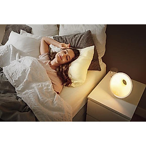 Philips SmartSleep Sleep and Wake-Up Light, Simulated Sunrise and Sunset, Multiple Lights and Sounds, RelaxBreathe to Sleep, HF3650/60