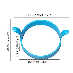 Silicone Egg Molds - Silicone Egg Frying Ring | Round Fried Egg Moulds | Non Stick Fried Egg Ring | Egg Ring With dua-l Handles| Double-Eared Silicone Egg Pancake Mold For Frying Eggs