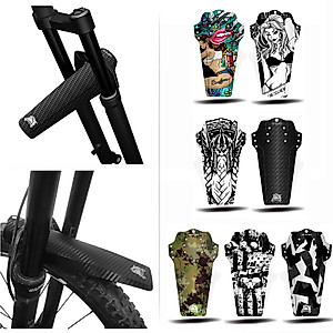 HUIOP Bike 1pc Bike Mountain Road Bike Mud Guard Front and Rear Compatible Cycling Mudguard with Fixing Straps Bike Accessories