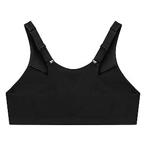 Glamorise Full Figure Plus Size MagicLift Front-Closure Posture Back Bra Wirefree #1265 Black 40K