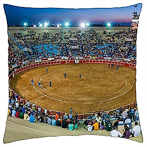 LESGAULEST Throw Pillow Cover (24x24 inch) - Bull Ring Plaza De Toros Panorama Maracaibo