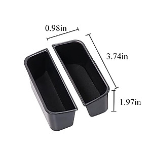 Vesul 4pcs Door Side Storage Box Compatible with Ford Fusion 2013 2014 2015 2016 2017 2018 2019 2020 Armrest Phone Container Door Organizer Handle Pocket ABS Tray Insert Glove Pallet