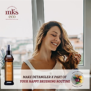 Earthly Body MKS eco X, Dreamsicle Scent - 4 fl oz - Leave-In Treatment & Detangler - Moroccan Argan Oil, Hemp Seed Oil - Vegan & Cruelty Free