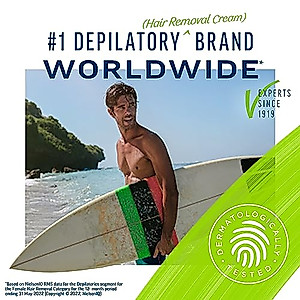 VEET 5 Min Sensitive Skin Hair Removal Cream For Men, Forget Shaving Cream & Painlessly Manscape, Body Cream & Hair Removal Gel For Chest & Back, Dermatologically Tested, 13.5 FL OZ w/ Spatula