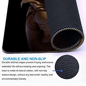 olciunix YoDa Mouse Pad with Stitched Edges Personalized Design Computer Laptop Gaming Mousepad Non-Slip Washable Rubber Desk Mat 12 x 10 inch