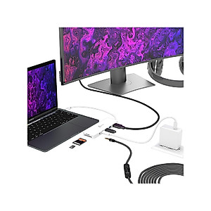 j5create USB-C Mini Hub - 4K HDMI, 2 x USB 3.1 5Gbps, microSD & SD Card Reader, 3.5mm Audio Jack, 60W PD Pass-Through Charging (JCD373)