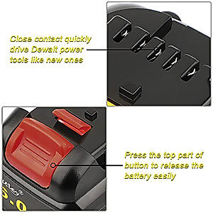 ZLWAWAOL 2 Pack DCB120 12V 6.0Ah Lithium Ion Battery Replacement for Dewalt 12V Battery DCB127 DCB124 DCB126 DCB123 DCB122 DCB121 DCB120 Compatible with Dewalt 12V Cordless Power Tools