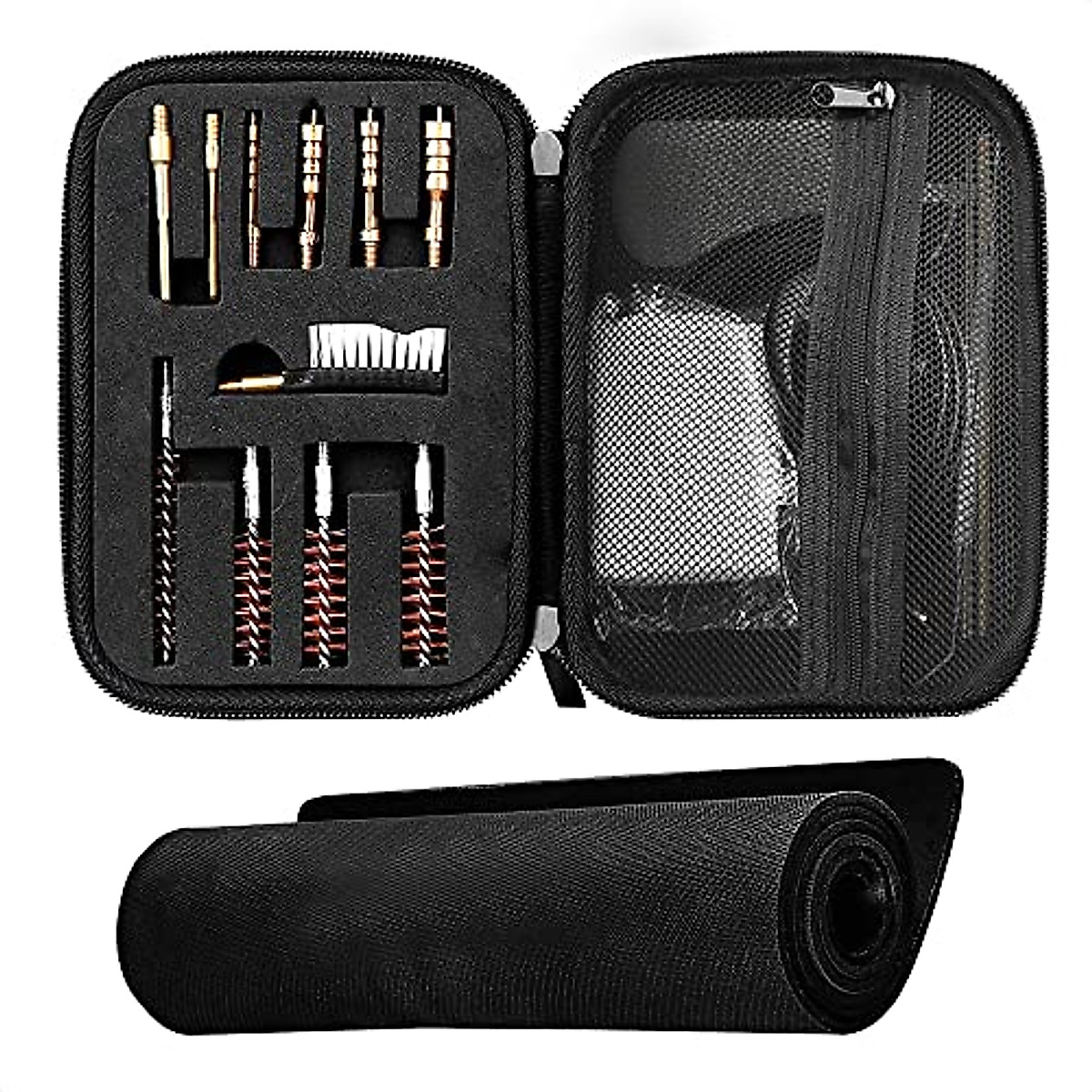 Universal Gun Cleaning Kit - 9mm Cleaning Kit with Portable Case and Cleaning Mat - Kits for Handguns - Men's Accessories