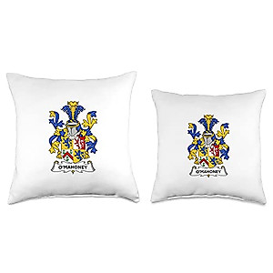 Family Crest and Coat of Arms clothes and gifts O'Mahoney Coat of Arms-Family Crest Throw Pillow, 18x18, Multicolor
