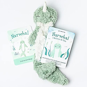 Slumberkins Narwhal Snuggler, Promotes Growth Mindset, Problem Solving & Teamwork | Cuddly Interactive Creatures for Ages 0+
