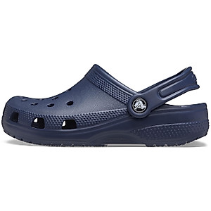 Crocs Unisex-Child Classic Clogs, Navy/Navy, 4 Big Kid