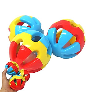 Bonka Bird Toys 1312 Pk3 Soccer Ball 3 Inch Durable Colorful Plastic Foot Talon Foraging Parrot Cockatoo African Grey Macaw Eclectus and Similar Birds