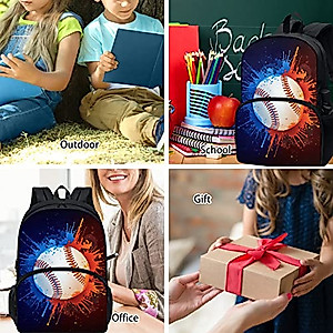 DMOYALA Ice and Fire Football Backpack for Girls Elementary School Kid Bookbag Aesthetic Preppy Girls School Bag Book Bag Laptop Daypack Rucksack