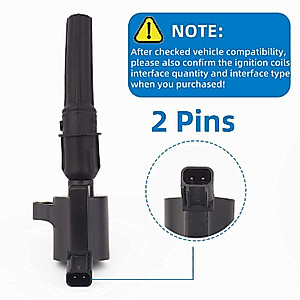 KSU Compatible With Ignition Coil Pack for Ford EXPEDITION EXPLORER F-150 F-250 F-350 F-450 CROWN VICTORIA E-150 E-250 E-350 E-450 MUSTANG THUNDERBIRD LINCOLN MERCURY 4.6L 5.4L V8 DG508 DG457(8Pack)