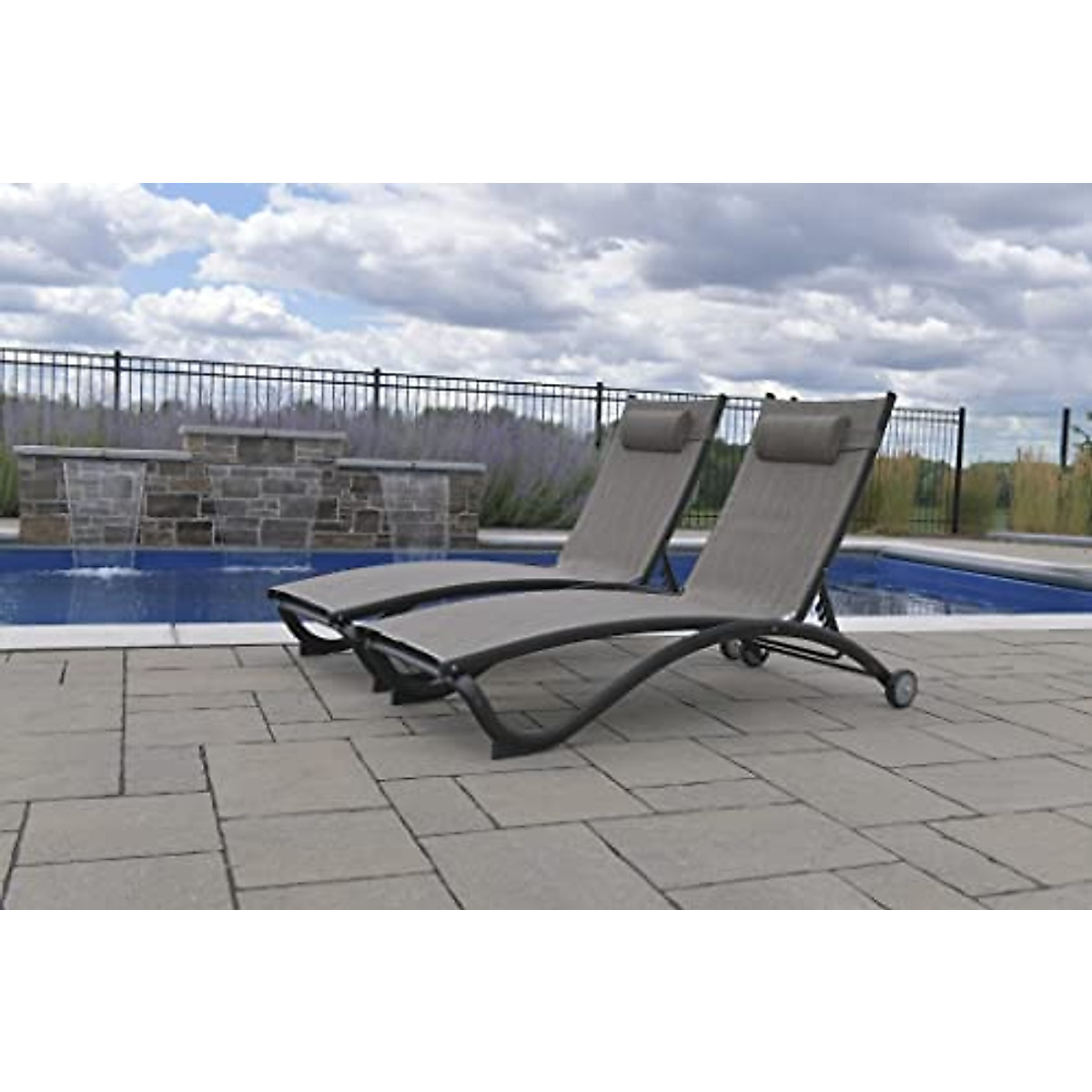 Vivere GLEL2-GR Loungers, Granite