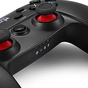 TNP Bluetooth Wireless Game Controller Gamepad for Android Smartphone Tablet VR TV BOX, Windows PC Steam OS, PS3 PlayStation 3 - Supports XInput DirectInput DInput Mode, Shock Vibration Feedback