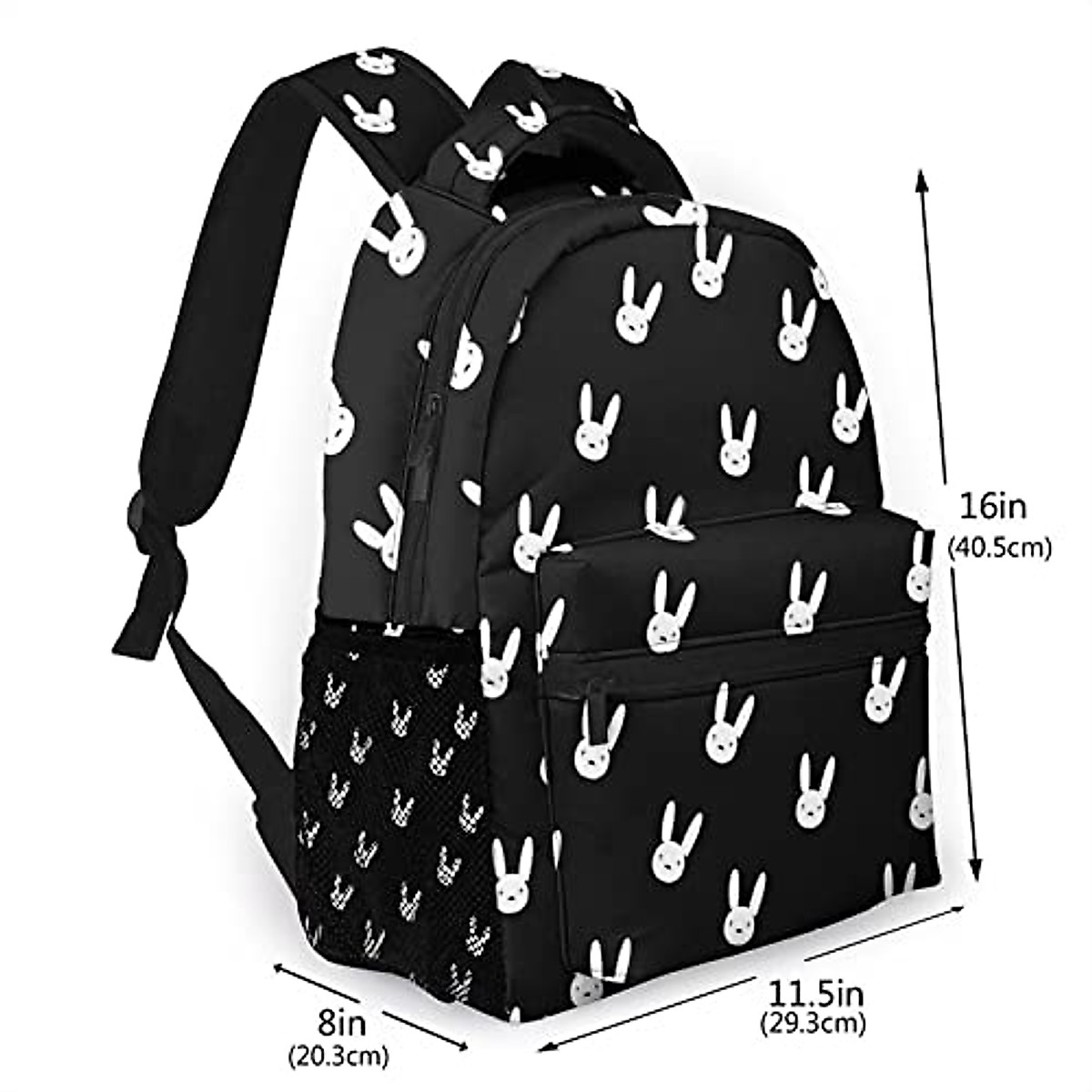 Woodyotime Bad Rabbit Bunny Laptop Backpack Student School Bag College Bookbag Office Outdoor Daypack