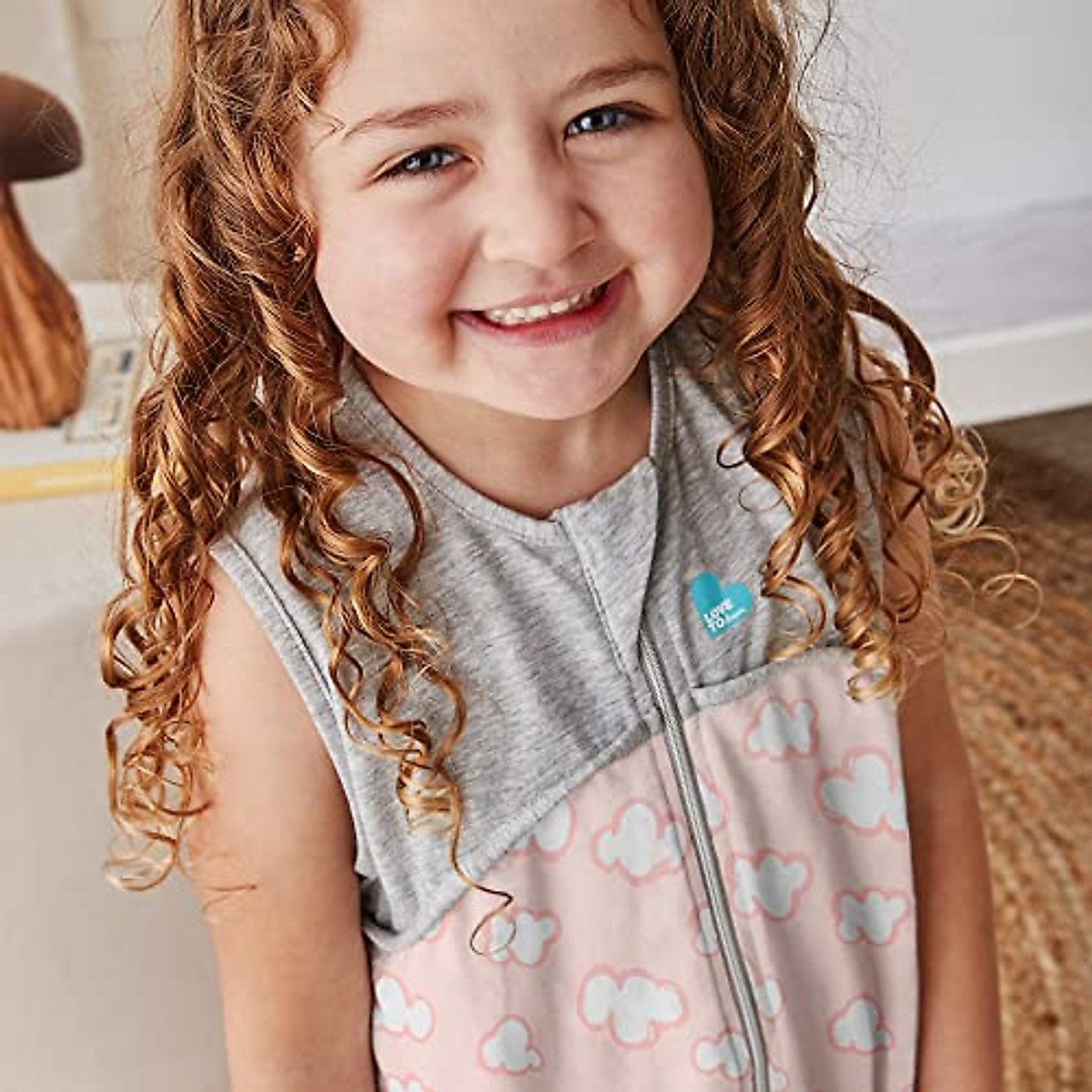 Love to Dream Lite Organic Toddler Sleep Bag (18-36 Mo), Super Soft Temp Regulating Sleeping Sack, 0.2TOG Lightweight Wearable Blanket, Dusty Pink