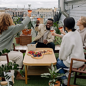 FunisFun Funny Charcuterie Board Novelty Bamboo Cheese Board 15.7"×10", Unique Kitchen Wine Meat Platter Aperitif Board for Housewarming Bachelor Party, Gag Gifts White Elephant Gifts