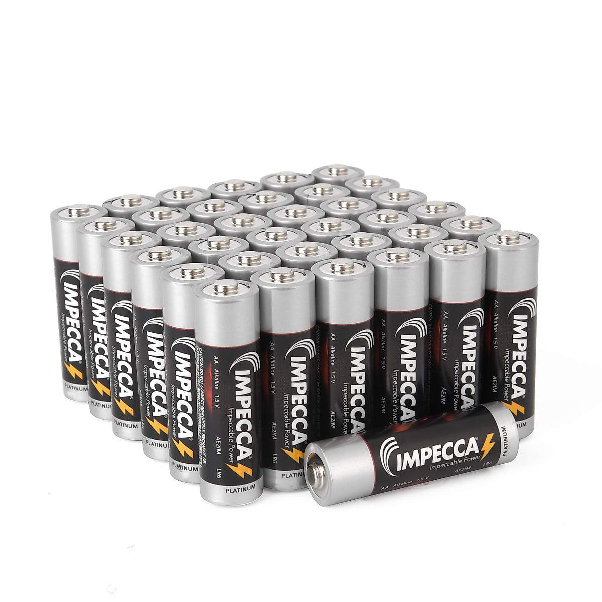 Impecca 400-Count AA Batteries High Energy Premium Alkaline Battery 1.5 V (4 Boxes of 100 Batteries - AA Size), Leak Resistant 10-Year Shelf Life, Ideal for Office/Wholesale/Medical/Education/Home