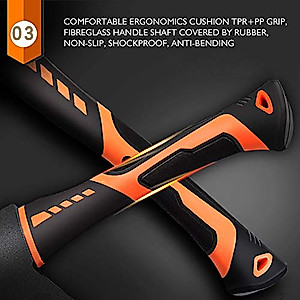 Chopping Axe, 15” Camping Outdoor Hatchet for Wood Splitting and Kindling, Forged Carbon Steel Heat Treated Hand Maul Tool