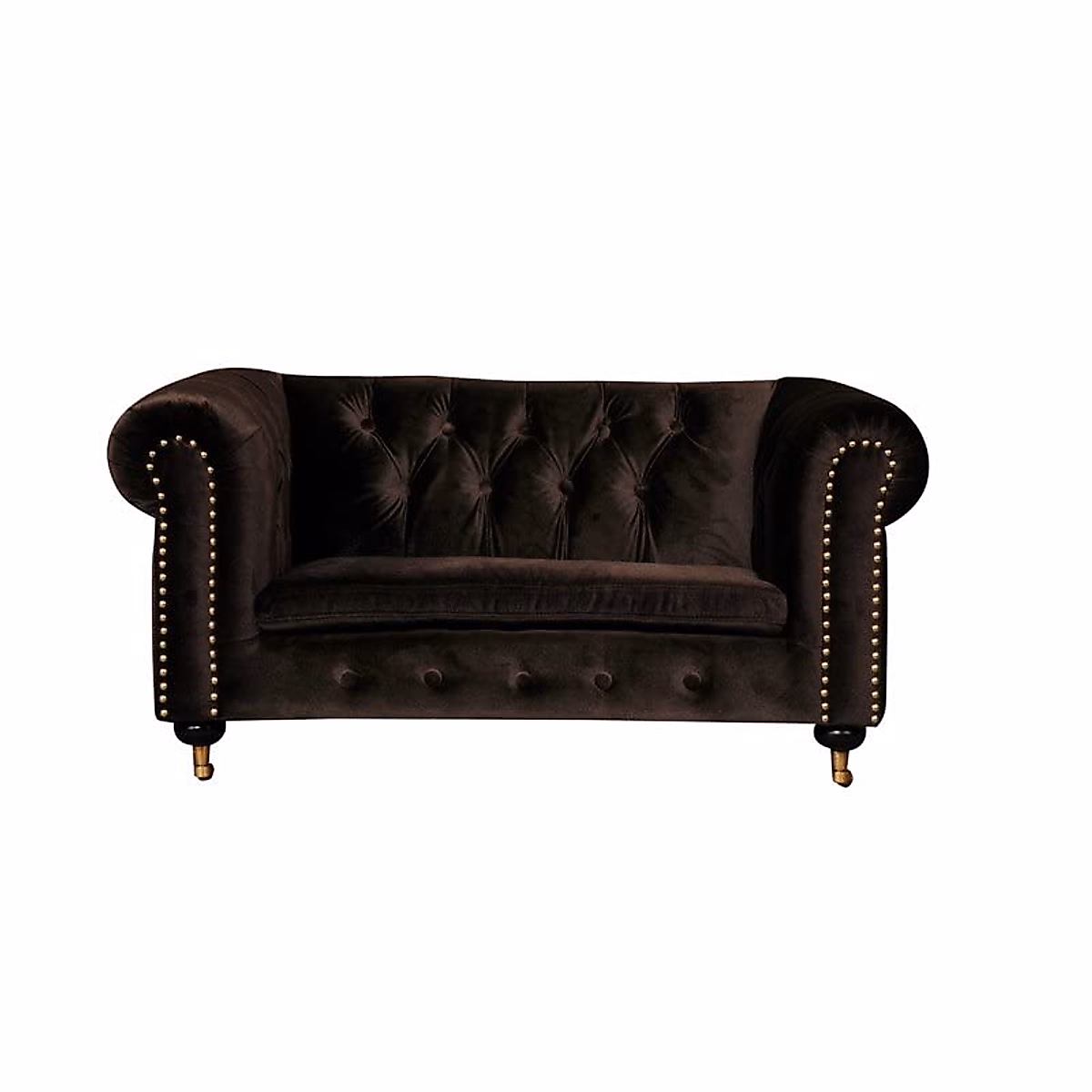 American Home Classic Claire 10" Velvet Dog's Sofa in Gold and Chocolate
