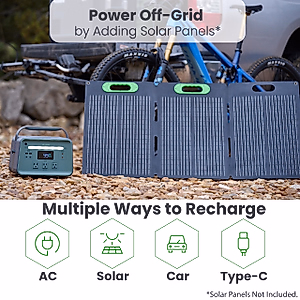 Yoshino B660 SST True Solid-State Portable Power Station 602Wh, Solar Optional Generator, Recharges from 0 to 80% in 4 hours for Emergency, Travel, Outdoor Camping, Vans/RV