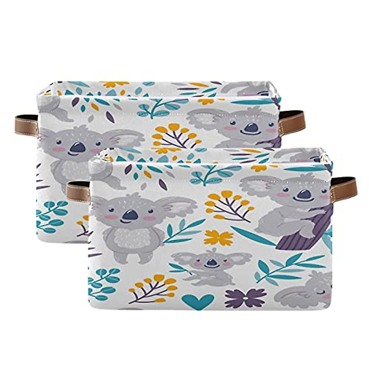 xigua Cute Koala Bears Storage Bin for Toy Storage Basket Dirty Clothes Sundries Office Home Closet Organizer Shelf Cube Box Waterproof Laundry Basket
