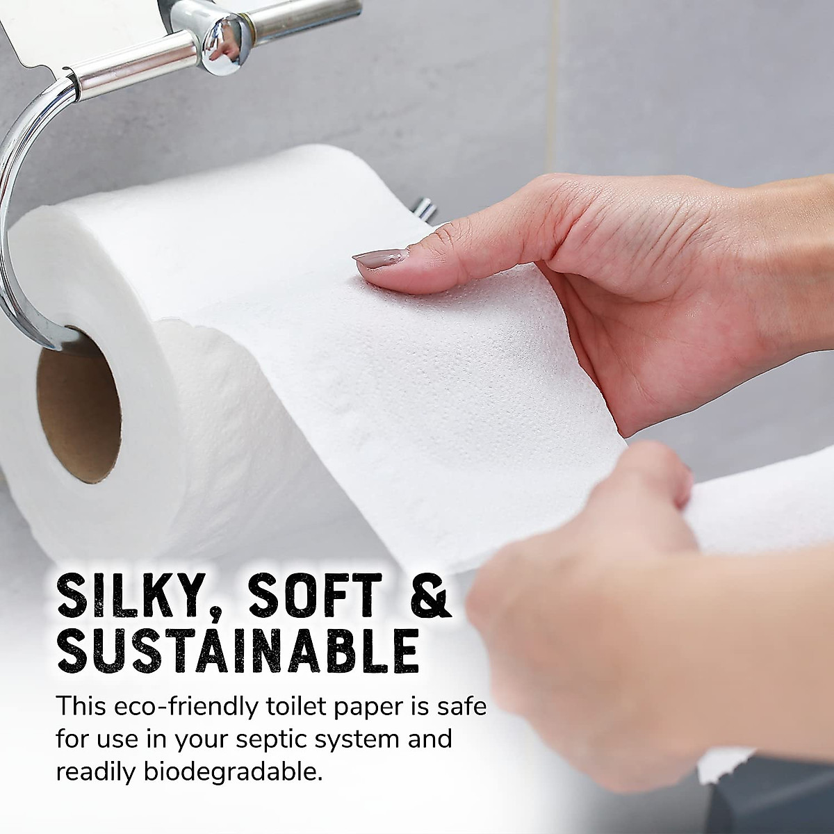 Nature's Greatest Foods - Toilet Paper, 6-Roll Pack, 2-Ply Tree-Free Soft and Silky Bathroom Tissue, Sustainable Packaging - Ideal for Eco-Conscious Consumers