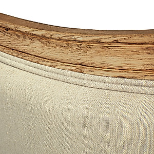 Creative Co-Op Oak & Linen King Size Headboard