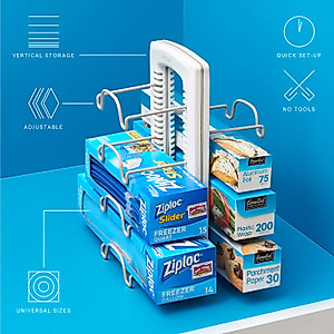 YouCopia StoreMore Adjustable WrapStand Kitchen Wrap Organizer, White