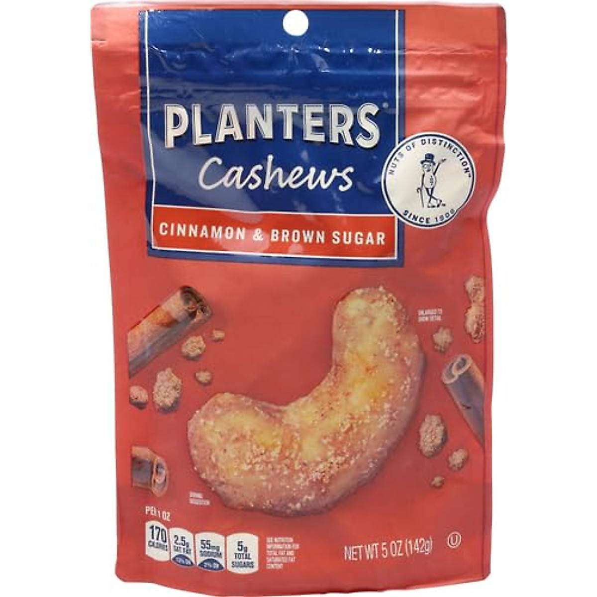 PLANTERS Cashews Cinnamon & Brown Sugar, Party Snacks, 5 Oz Bag