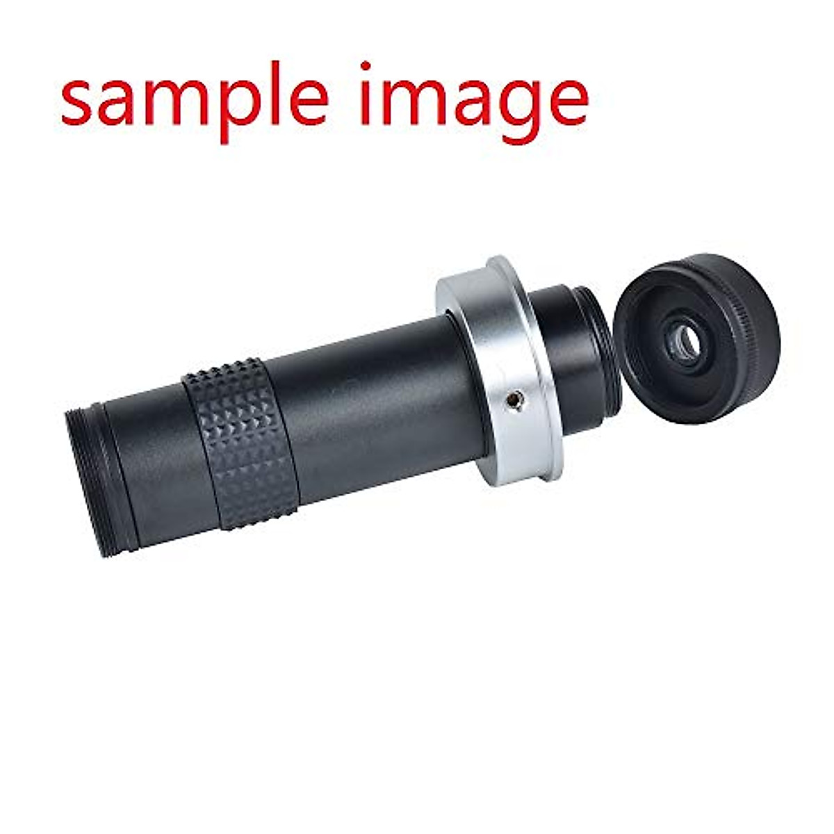 2X Auxiliary Objective Barlow Lens Double Magnification for 100X/120X/150X Zoom Monocular Zoom C-Mount Adapter