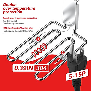 Commercial Deep Fryer with Baskets Stainless Steel Double Deep Fryer with 2 Baskets Capacity 10L X 2(21.2QT) Electric Countertop Fryer for Restaurant and Home Use, 110V 3400W