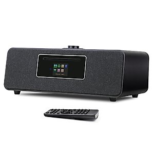MS5 CD Player,FM Digital Radio,WiFi Internet Radio,Spotify Connect,Bluetooth Speaker,Dual Alarms Clock,USB Charging,Colour Display,Remote Control (Black Oak)