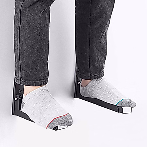 WWJQ 304 Stainless Steel Sturdy Microwave Shelf Bracket Wall Mount Kit Foldable Stretch Wall Mounted Rack Shelf Oven Stand Shelf Rack 2Piece with Screws, 200X220mm 8X8.5Inch, Black