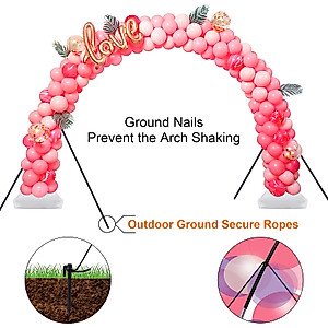 Chamvis Balloon Arch Kit, 9FT Height & 10FT Width Adjustable Balloon Arch Stand: Balloon Arch Frame with Base - for Wedding Baby Shower Birthday Party Supplies Decorations