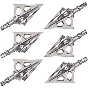 JIANZD Archery Broadheads 100 Grain Fixed Blades Stainless Steel Hunting Broadheads for Crossbow Recurve Bow and Compound Bow