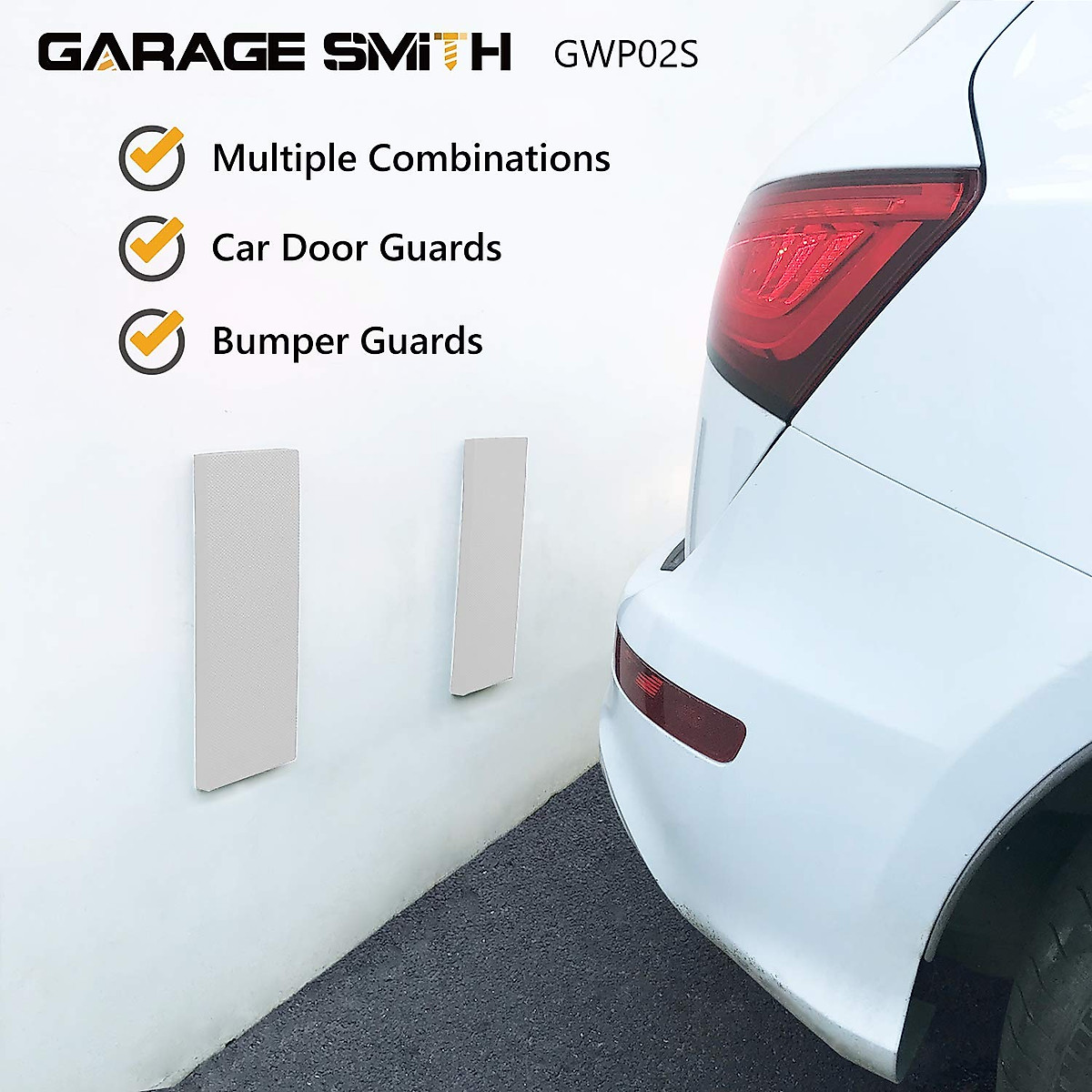 AMPULLA Garage Smith GWP02S Garage Wall Protector Car Door Protectors, Designed in Germany (2-Pack)