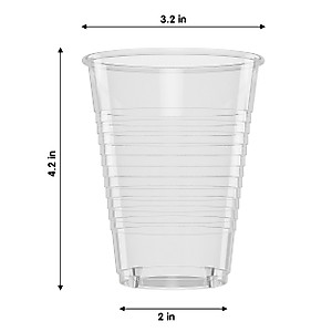 Exquisite Catergoods 700 Count Bulk Pack - 7 oz Clear Plastic Cups - Transparent Plastic Disposable Cups Multi Use Cold Beverage Plastic Clear Cups for Home ~ Office ~ Parties And More