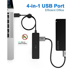 Aceele 4 Port USB 3.0 Hub with 4ft Extended Cable, Ultra Slim USB Type C to USB 3.0 Hub Adapter, USB C Hub for MacBook Pro iMac Samsung Galaxy Note 10 S10 S9 LG Google Chromebook Pixelbook Dell XPS