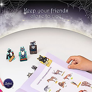 LOTTELI 6 Piece Magnetic Bookmarks for Kids, Bookmarks for Book Lovers, Magnet Book Markers, Magnet Page Marker Clips for Students Teacher Supplies, Party Favors, 3 x 2cm (Night Animals)