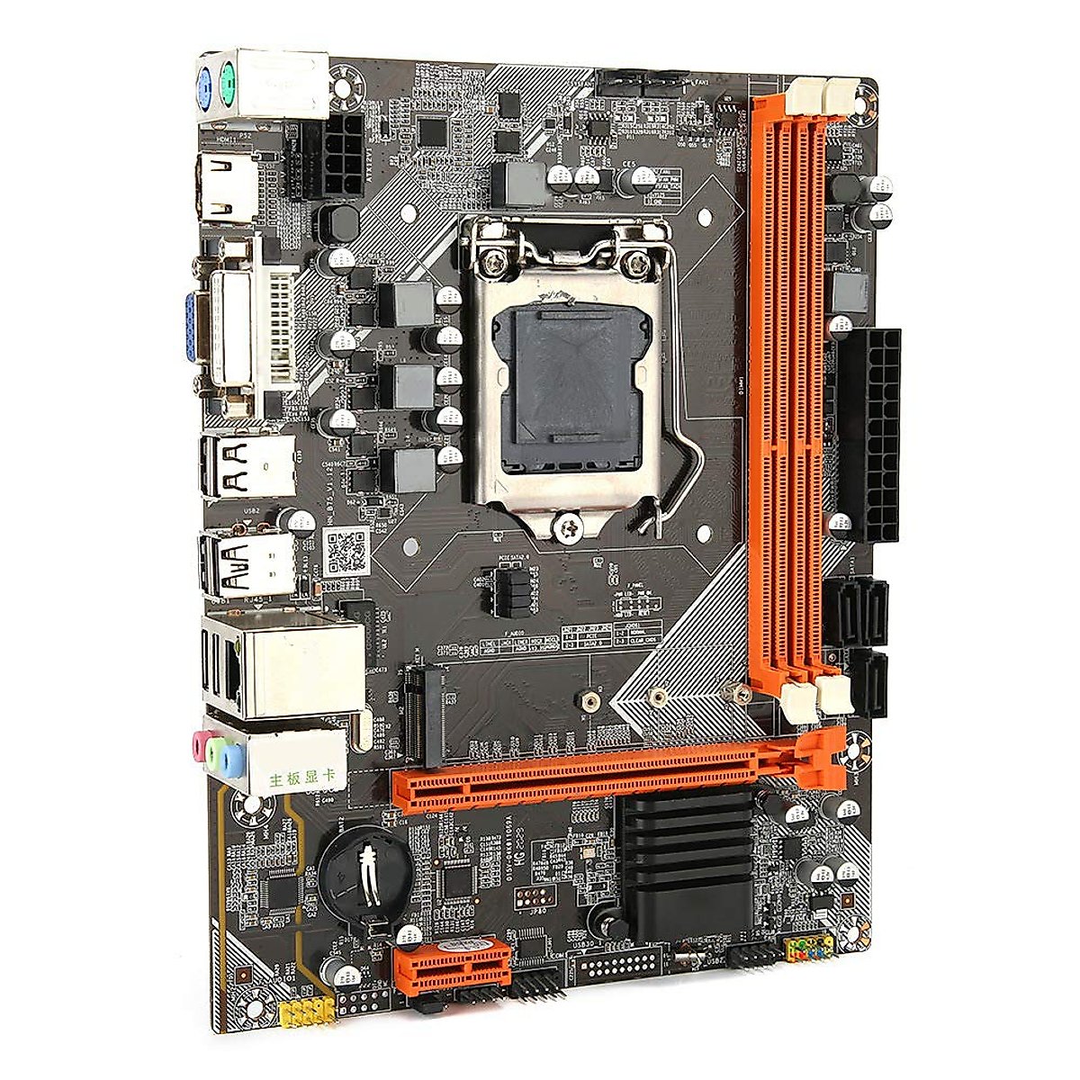 Desktop Computer Motherboard, DDR3 1066/1333/1600MHz LGA 1155 PC Main Board Support NVME+NGFF Dual Mode Hard Disk+SATA, 6‑Channel Sound Card